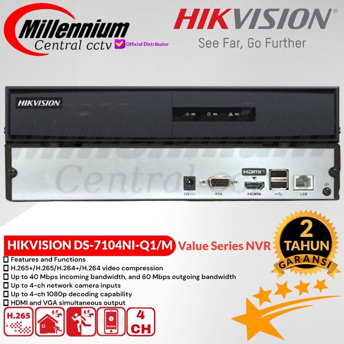 Promo HIKVISION DS-7104NI-Q1/M NVR 4 Channel Value Series dengan H.265 ...