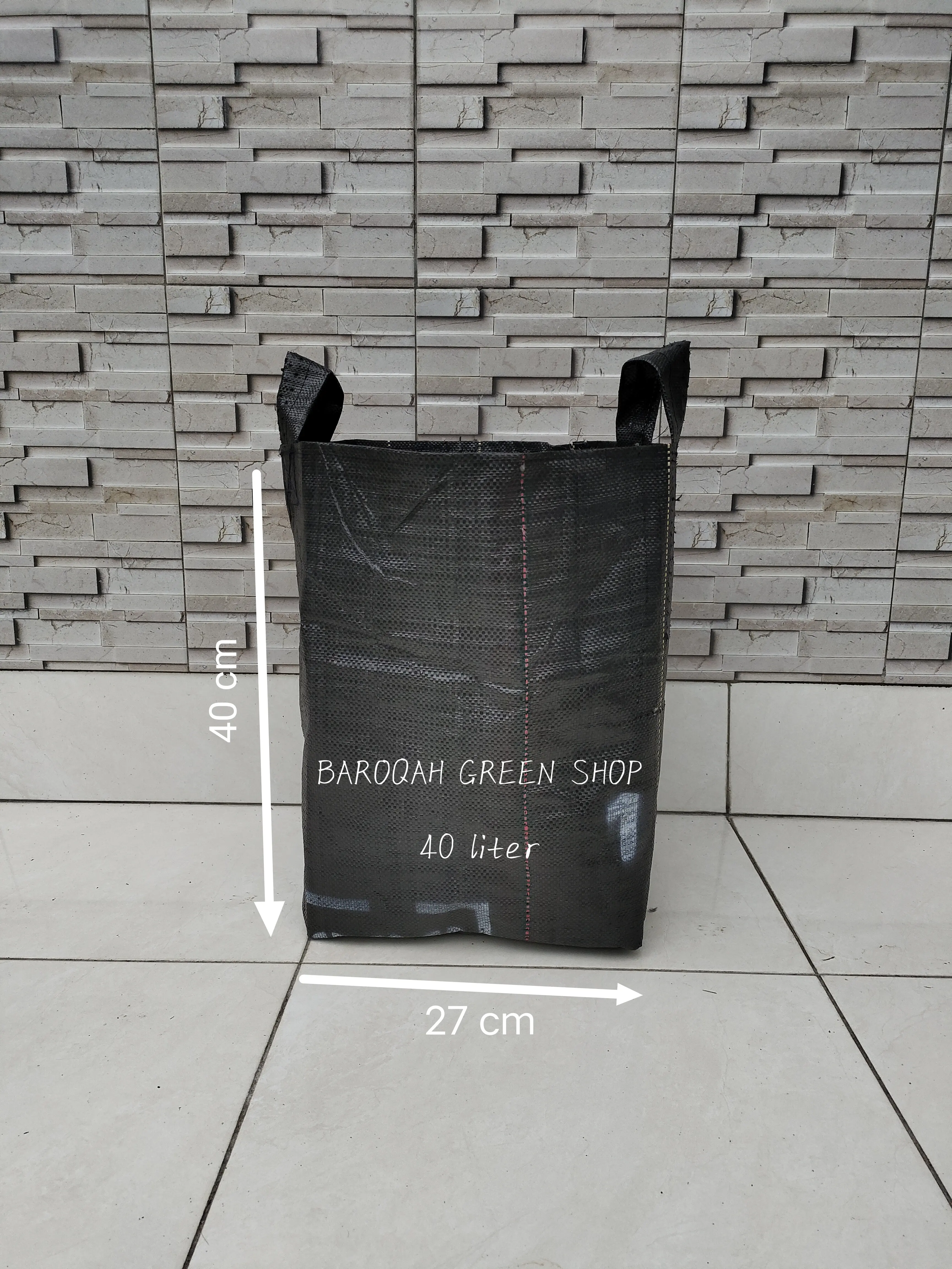 PLANTER BAG 40 LITER HITAM KOTAK BAHAN TEBAL - Shop | Tokopedia