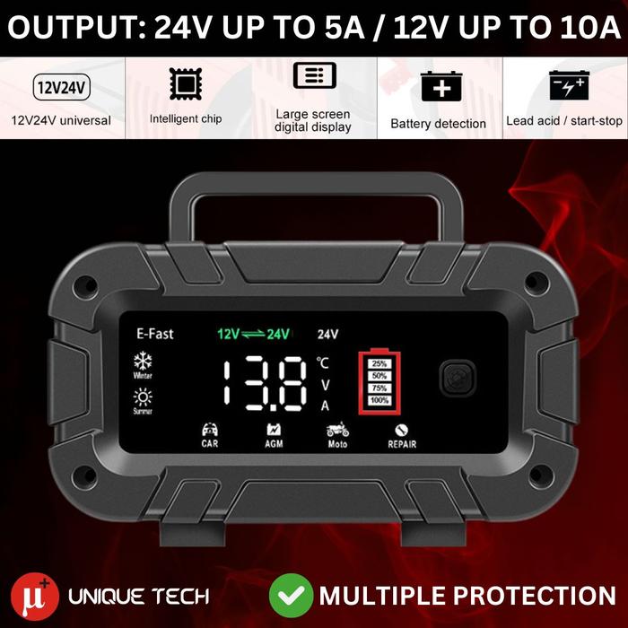 Jual CHARGER ACCU AUTOMATIC MOBIL TRUK 24V 5A 12V 10A CASAN AKI 24 V ...