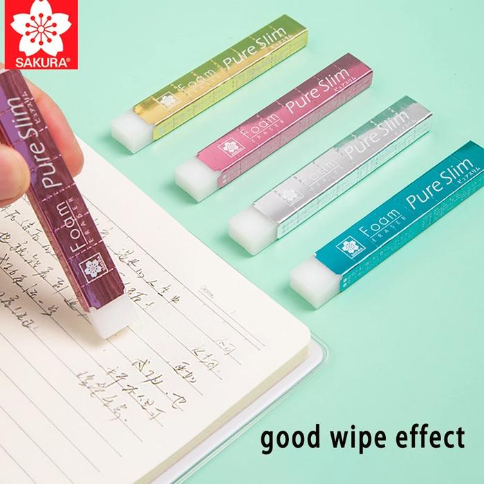 Jual Penghapus Pensil Sakura Foam Eraser Pure Slim Pencil Eraser - GOLD ...