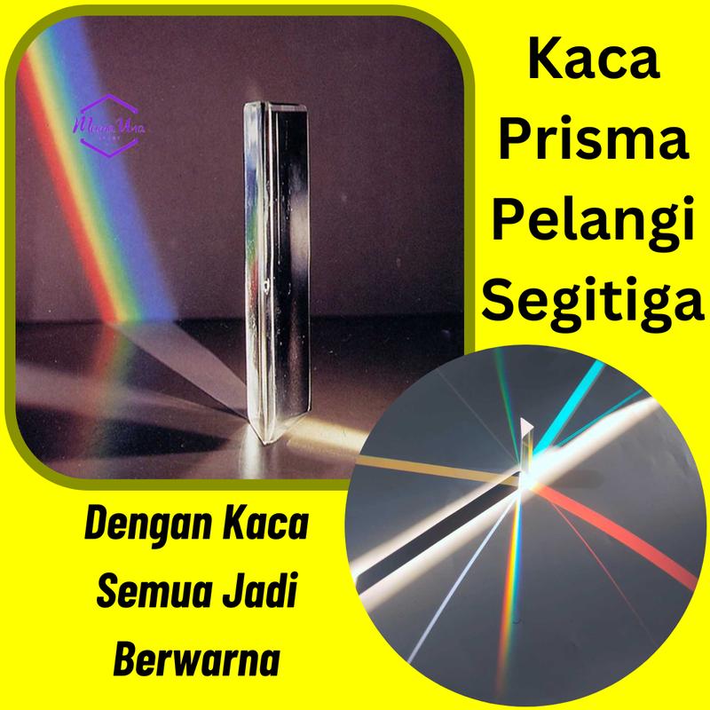 Mainan Kaca Prisma Pelangi Segitiga 87mm Efek Cahaya Rainbow - Shop ...