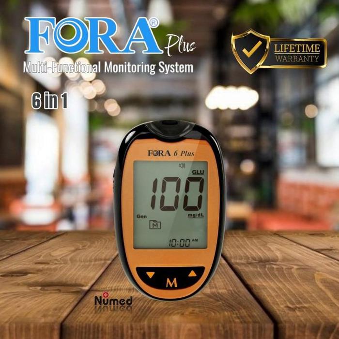 Jual Fora 6 Plus Cek Gula Darah 6 In 1 Glucose / Cholesterol / Urid ...