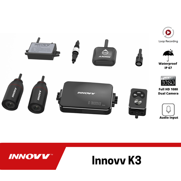 Jual Innovv K3 Dual Channel Motocam with WiFi,GPS, and Parking Mode ...