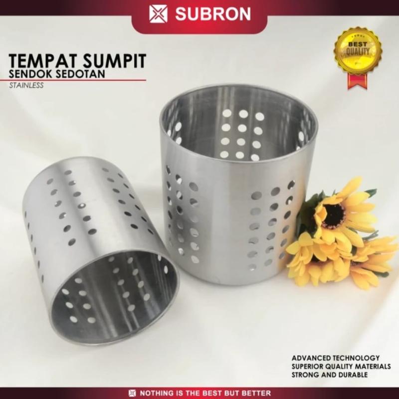 SUBRON Tempat Sendok Garpu Sumpit Sedotan Stainless Steel Kitchenware ...