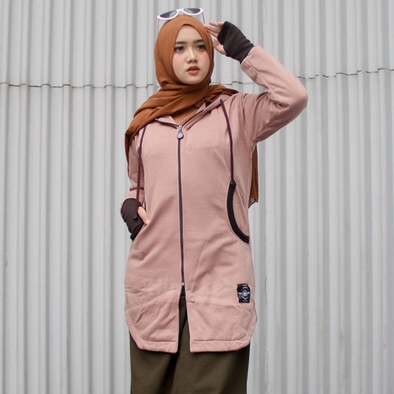 Jaket Jacket Panjang Muslimah Wanita Cewek Hijaber Hijacket ELK - Shop ...