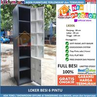 Promo Lemari Loker Besi Locker Cabinet 6 Pintu Full Besi LK006 Cicil 0% ...
