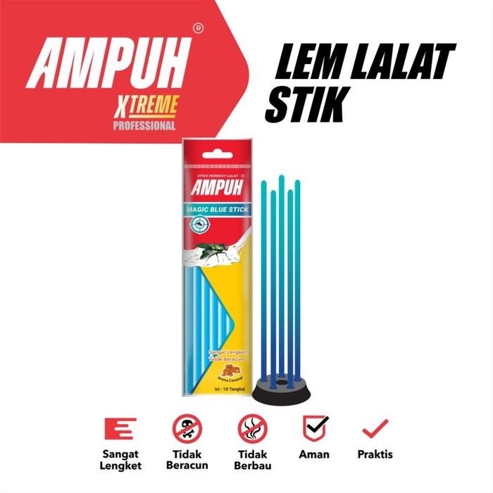 Jual (12 TANGKAI) LEM LALAT STICK AMPUH - MAGIC BLUE STICK - SEDOTAN ...