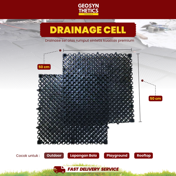 Jual Drainage Cell Uk 50cm Drainase cell alas rumput sintetis - Kota ...