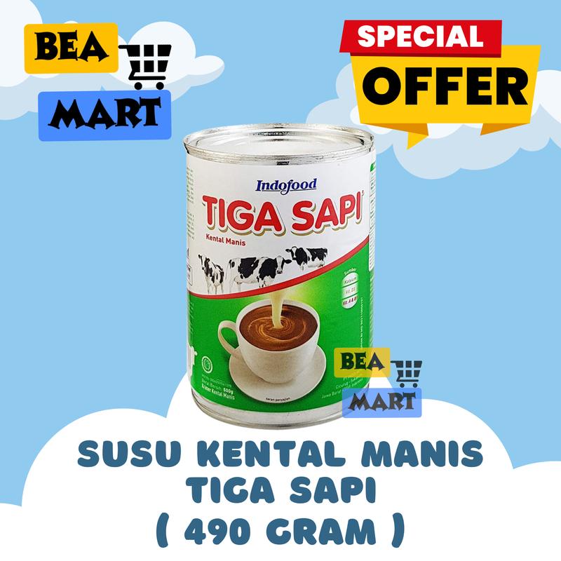 Susu Kental Manis Tiga Sapi 490 gr | SKM Kaleng Can 490gr gram - Shop ...