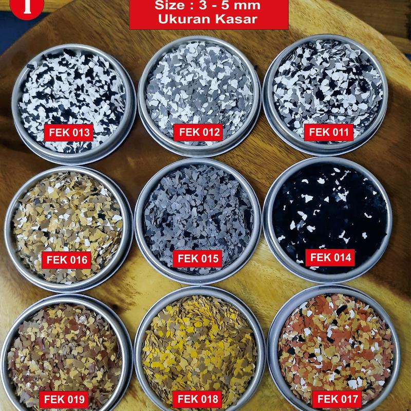 Epoxy Flakes Kasar untuk lantai , meja dll , ada 30 motif warna - Shop ...