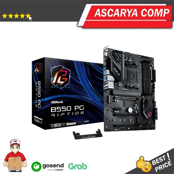 Jual ASRock B550 PG Riptide (AM4, AMD Promontory B550, DDR4, USB3.2 ...