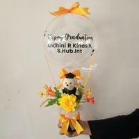 Jual Buket balon bunga mini murah bunga wisuda ulang tahun - Putih ...