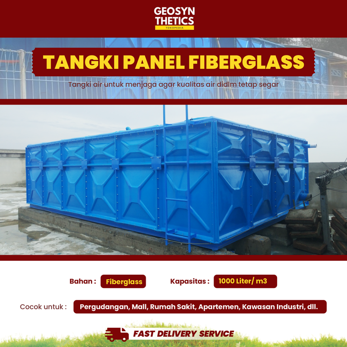 Jual Tangki Panel Fiberglass Toren Air Ground Tank FRP Roof Tank Tandon ...