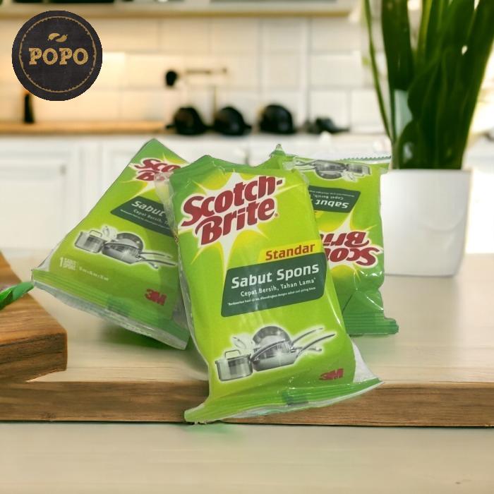 Jual Spons Sponge Sabut Tapas Cuci Piring Kuning Hijau per 3pc - Warna ...