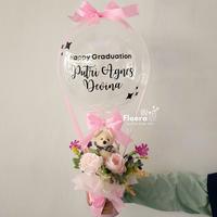 Jual Buket balon bunga mini murah bunga wisuda ulang tahun - Putih ...