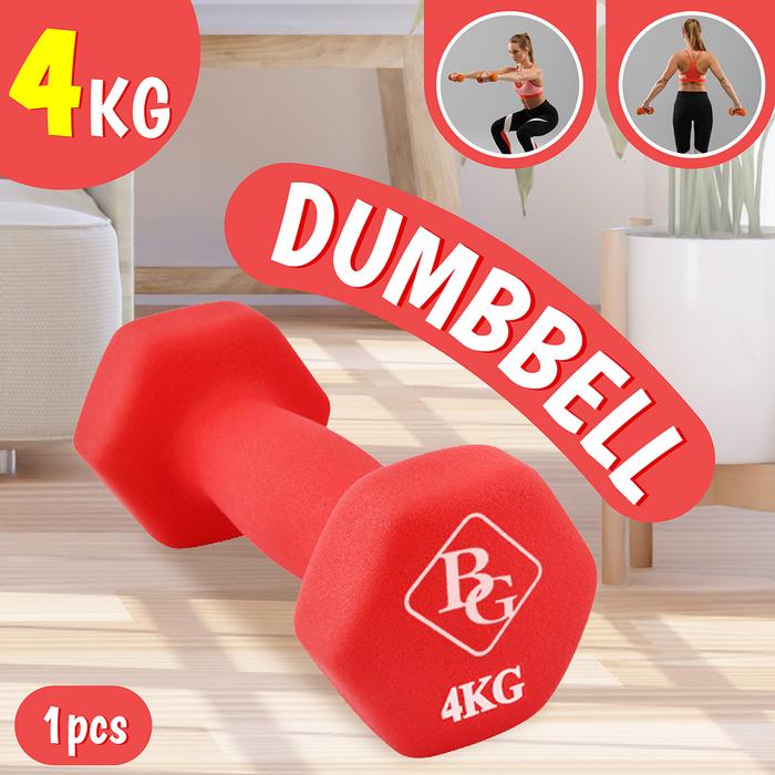 Promo BGsport NEOPRENE MINI DUMBBELL / BARBEL CAST IRON 4KG - 1 Pcs ...