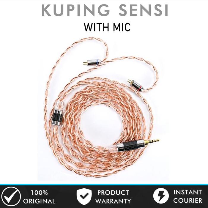 Promo XINHS Single Crystal Copper Cable with Microphone IEM Upgrade ...