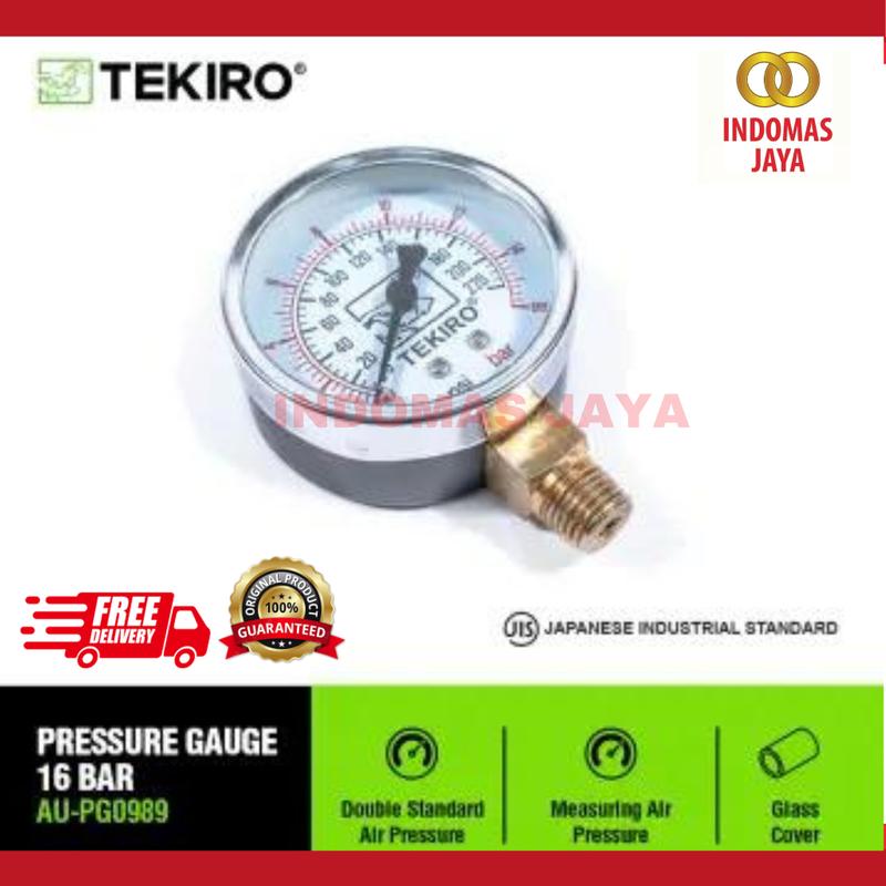 Alat Ukur Indikator Tekanan Angin Compressor / TEKIRO (16BAR - Shop ...