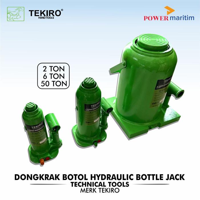 Jual Dongkrak Botol Hydraulic Merk Tekiro Welded Bottle Jack 2 6 50 Ton ...