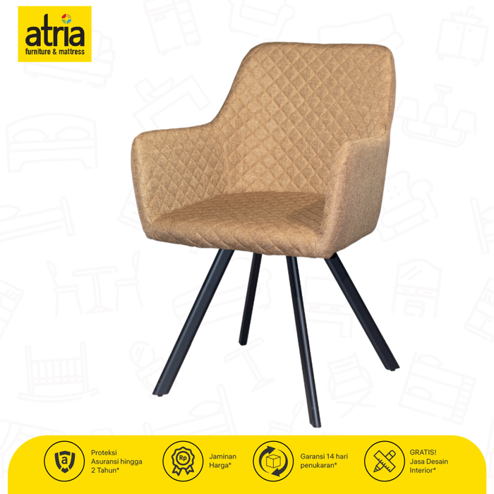 Promo Kursi Makan Atria Salta SFC312 56X45X85 Fabric Brown,Green ...