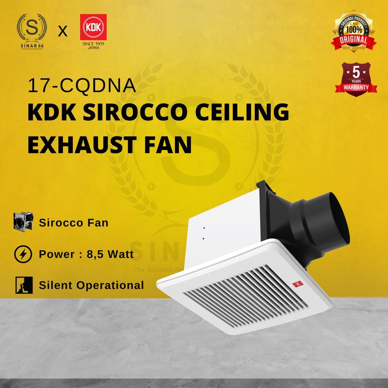 KDK CEILING EXHAUST FAN PLAFON SIROCCO 17CDQNA 17 CDQNA - Shop | Tokopedia