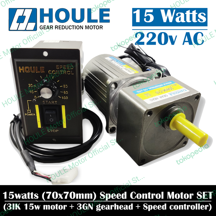 Promo HOULE Motor 15W 220v AC 3IK Variable Speed Control Gear Induction ...