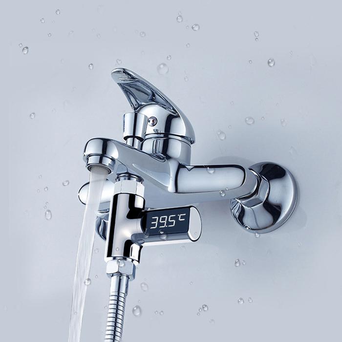 Promo Shower Thermometer LED Display 360° – Pengukur Suhu Air Real-Time ...