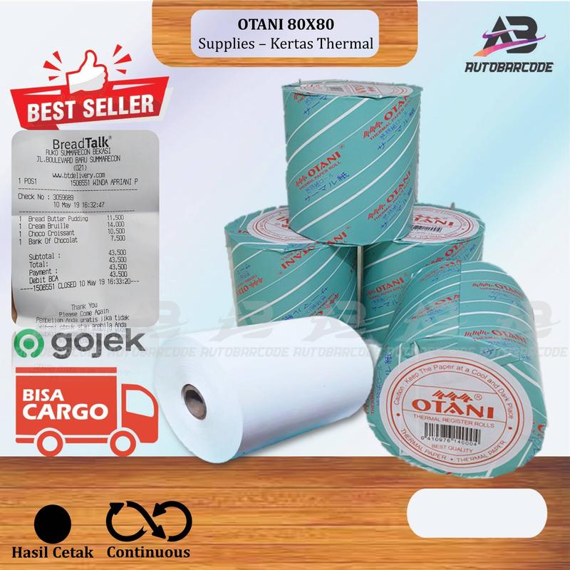 Kertas Thermal 80X80 / 79X80 OTANI Printer 80MM Kasir Struk Nota - Shop ...