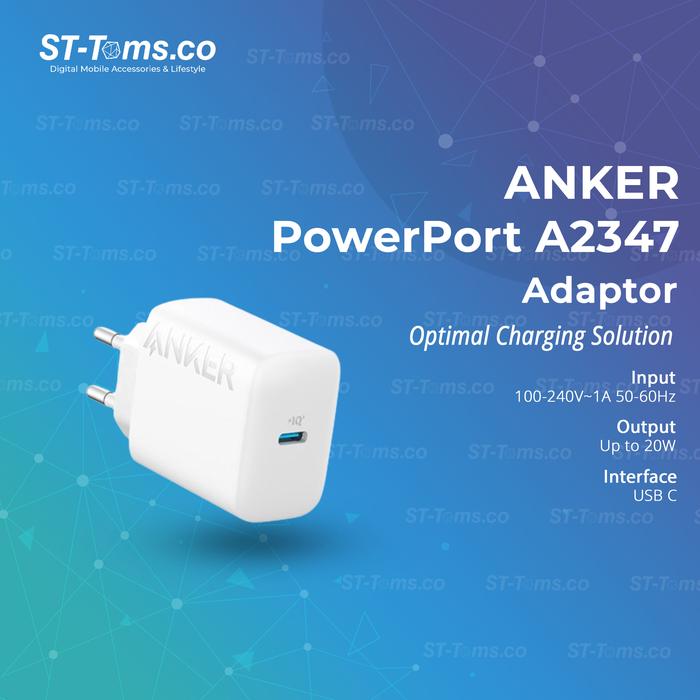 Jual Anker PowerPort 20W USB-C Fast Charging PD Adaptor Wall Charger ...