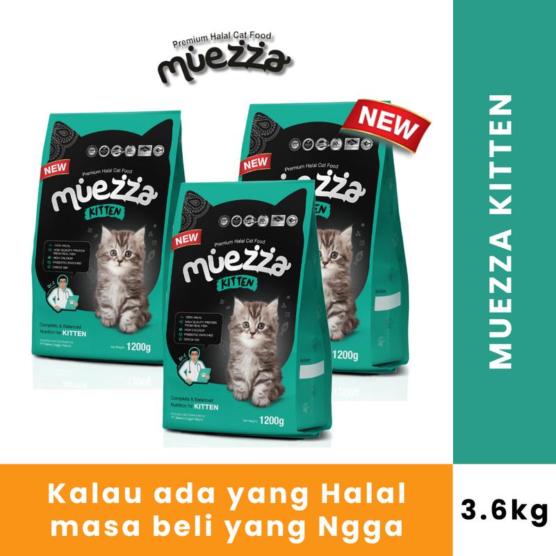 Paket Besar Makanan Anak Kucing Kering Kitten 3.6kg - Muezza Cat Food ...