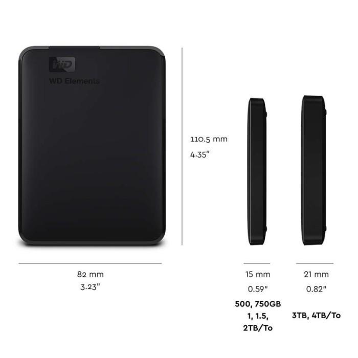WD Element / Elements 2TB - HD Hard Disk Eksternal External 2.5 HDD3.0 ...