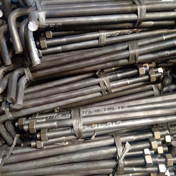 baut angkur L m16 16 16mm ( 5/8 ) x 60 ( 600 ) angker anchor bolt ...