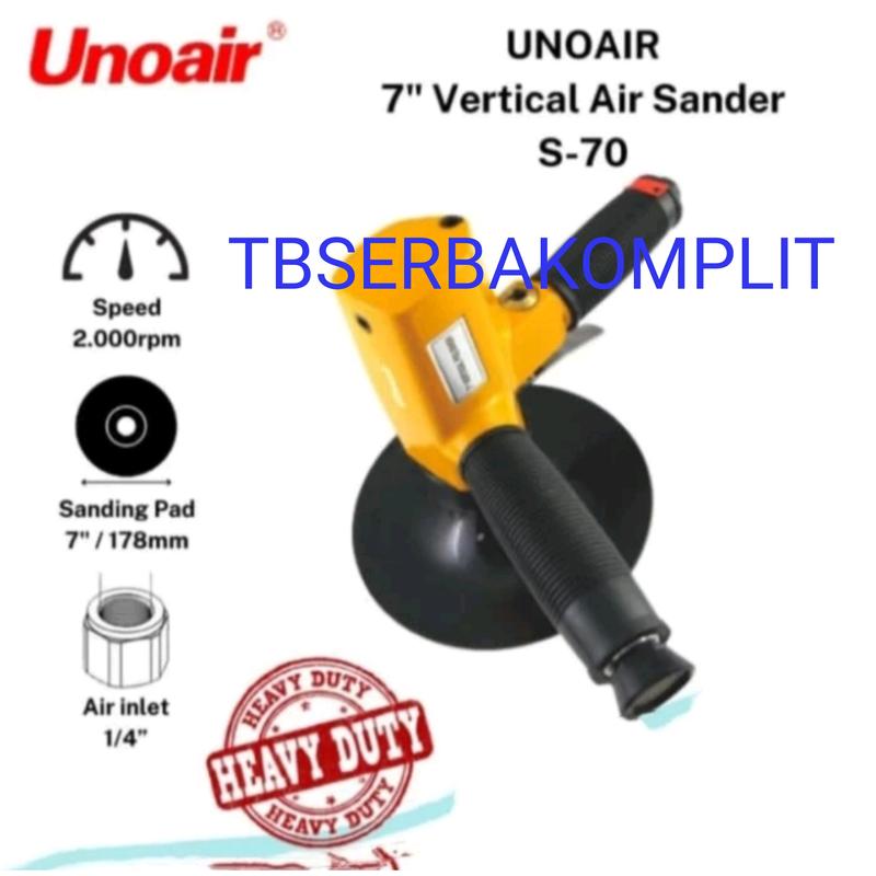 UNOAIR S-70 Mesin Poles Angin 7" Vertical Air Sander Polishe - Shop ...