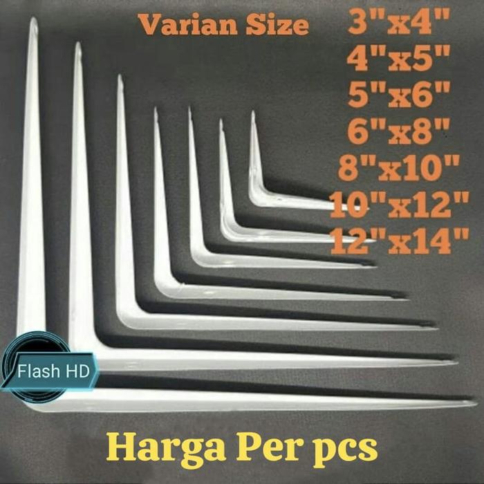 Jual Siku penyangga rak dekorasi ruangan putih Varian size - 3x4, tanpa ...