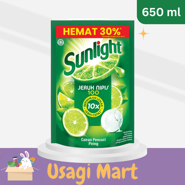 Promo Sunlight Sabun Cuci Piring Cair Jeruk Nipis 100 Refill 650ml Lime ...