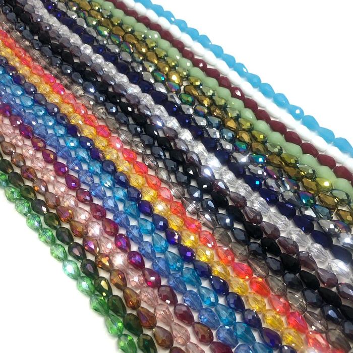Jual Manik Kristal / Crystal Ceko Tetes 10x15mm Part 1 - Abu Kilat ...