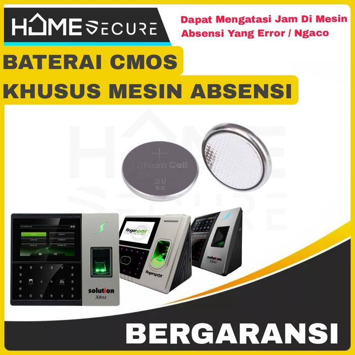 Jual Baterai CMOS Khusus Untuk Mesin Absensi Solution X601 / X802 ...