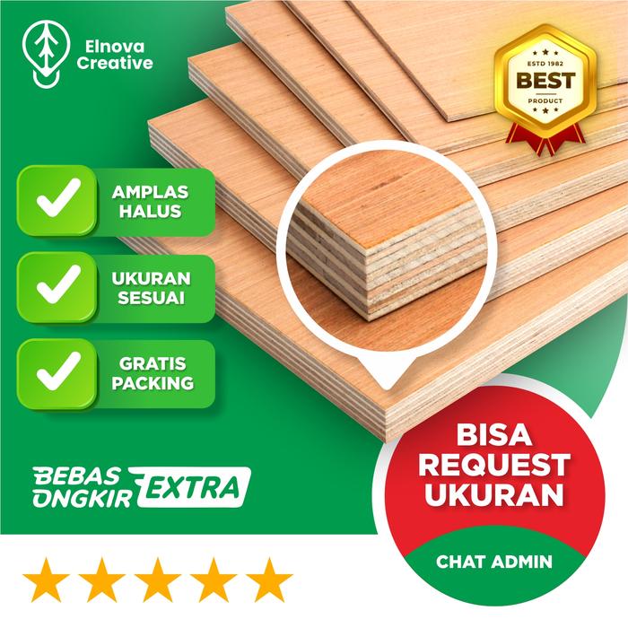 Jual 60 x 50 cm TEBAL 9 mm PAPAN KAYU MULTIPLEK / TRIPLEK / MERANTI ...
