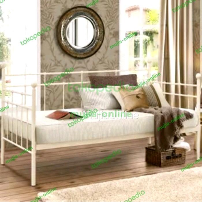 Jual Princess Sofa Bed Day Minimalis Ranjang Besi Modern Divan Single ...
