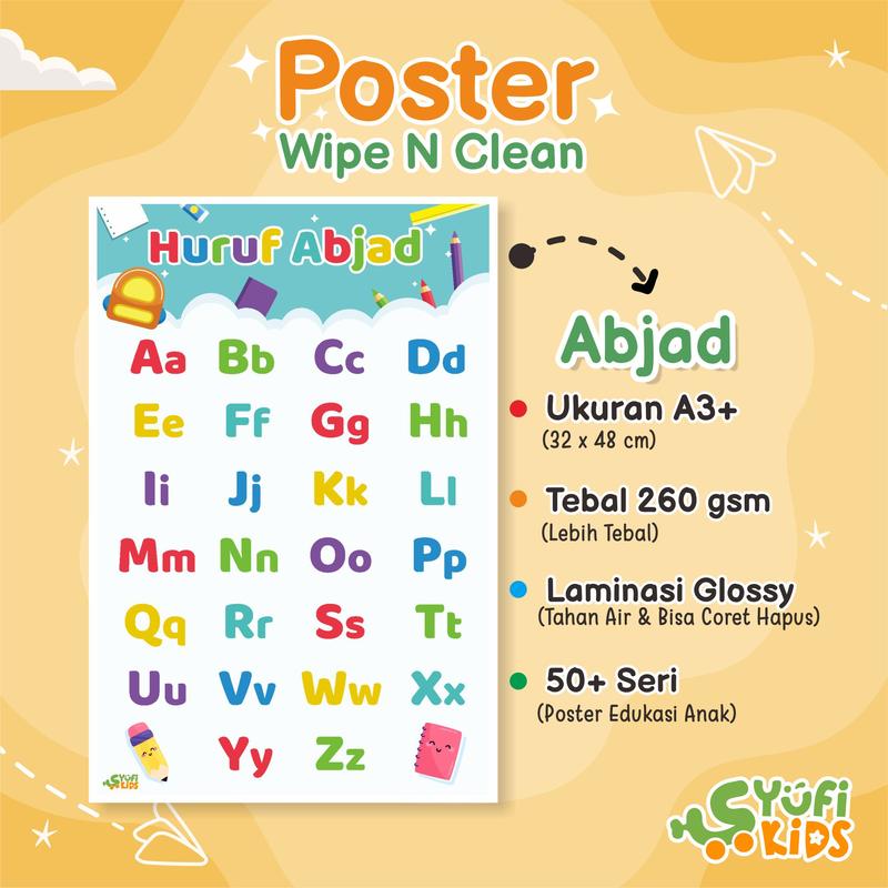 POSTER ANAK / POSTER ABC/ALPHABET - Shop | Tokopedia