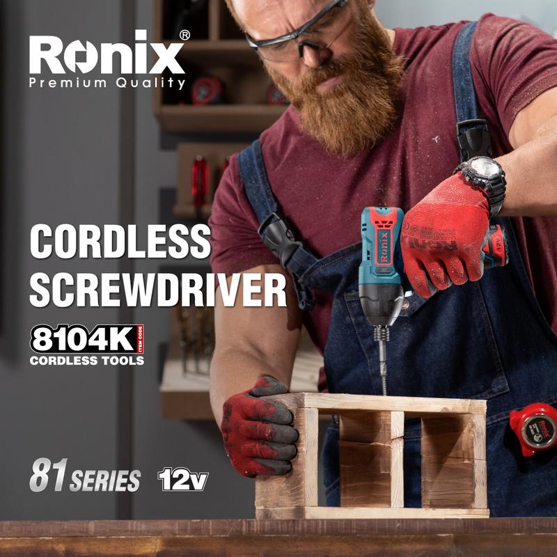 Ronix Model 8104K Cordless Screwdriver, 12V, 120N.M - Shop | Tokopedia