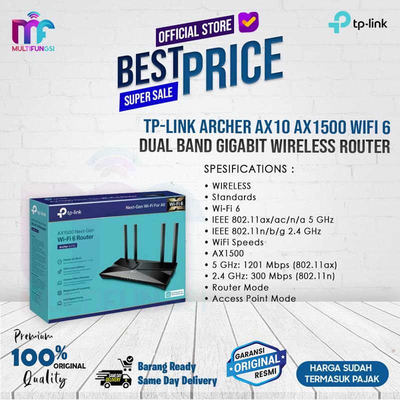 TP-LINK Archer AX10 AX1500 WiFi 6 Gigabit Wireless Router TPLINK - Shop ...