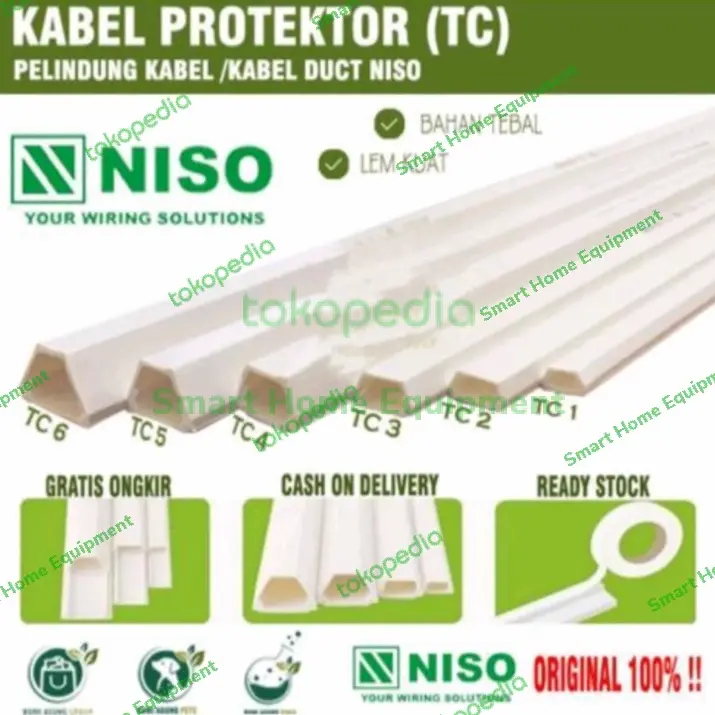 Kabel Protector Niso TC 1 2 3 4 5 6 Cable Duct Pelindung Penutup - Shop ...