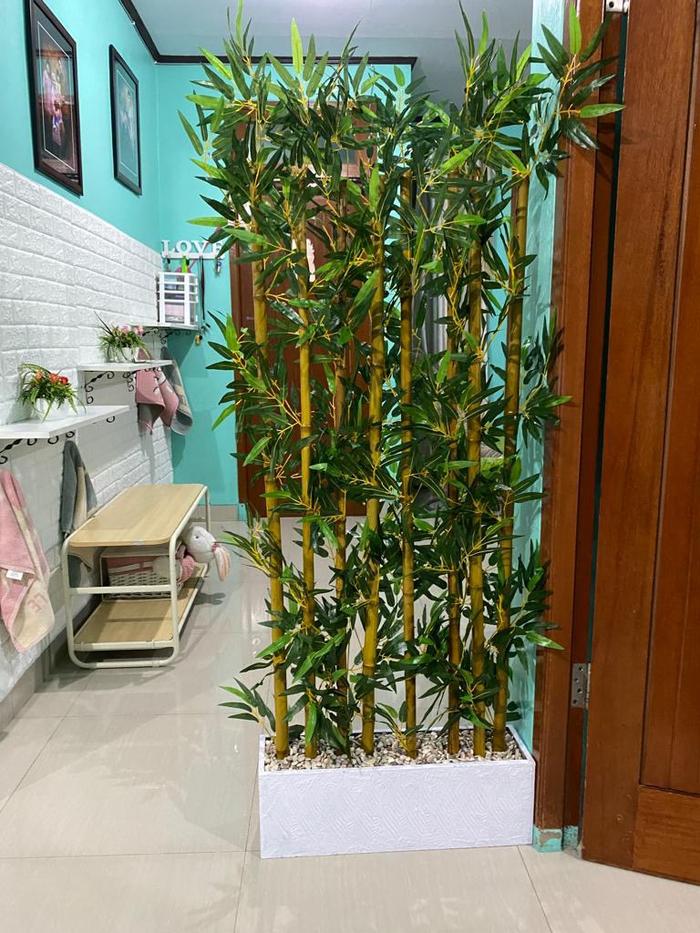 Jual Bambu Partisi Penyekat Ruangan - Bambu Paristi Artificial - Pot ...