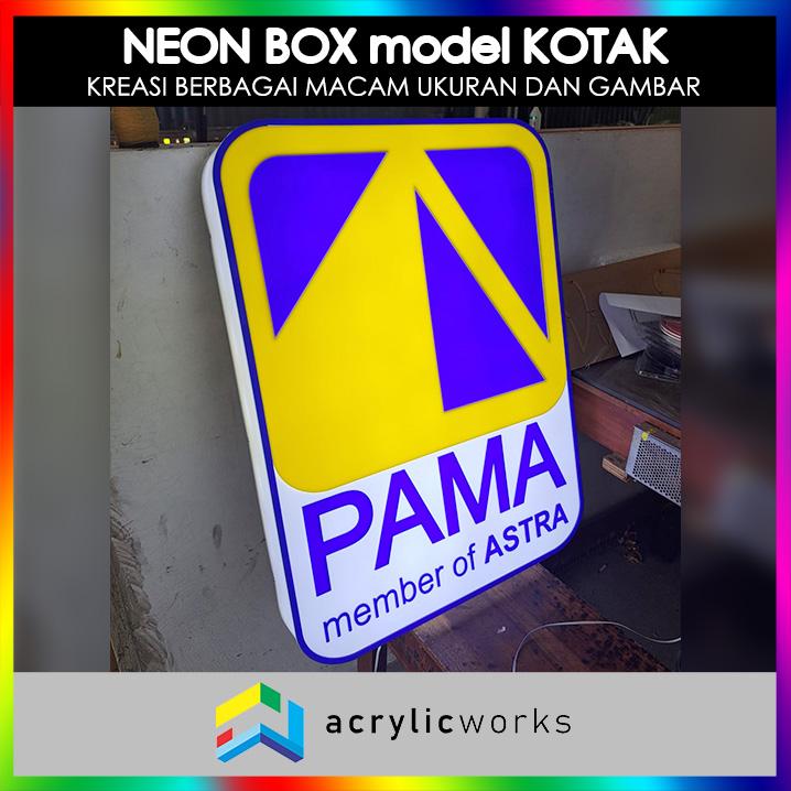 Neon Box Kotak Nyala LED Ukuran Custom BEBAS MURAH CEPAT - Shop | Tokopedia