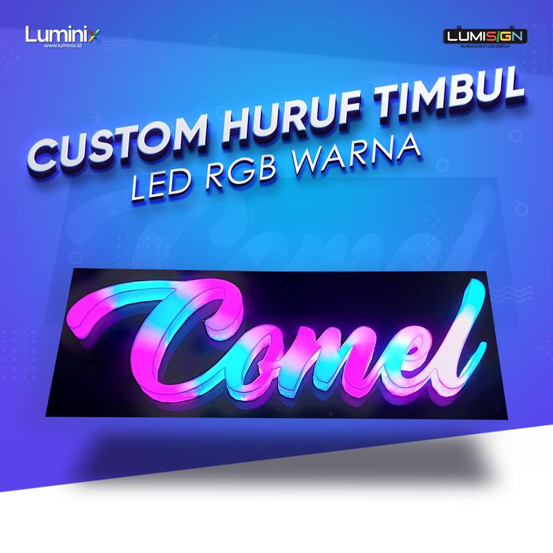 Custom Huruf Timbul / Letter Sign dengan LED RGB Warna - Warni - Shop ...