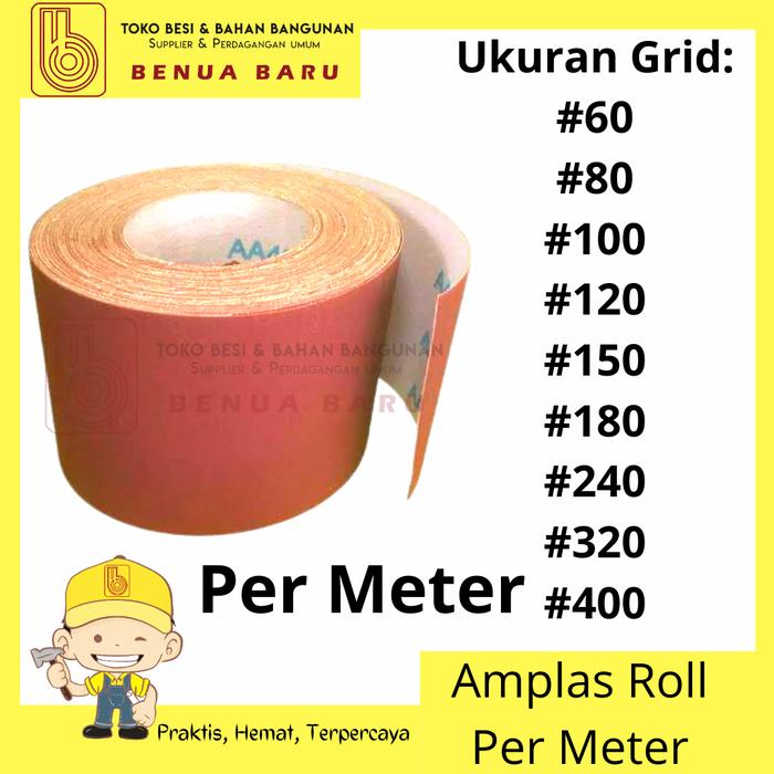 Jual Amplas Meteran / Amplas Roll Meteran 60 80 100 120 150 180 240 320 ...