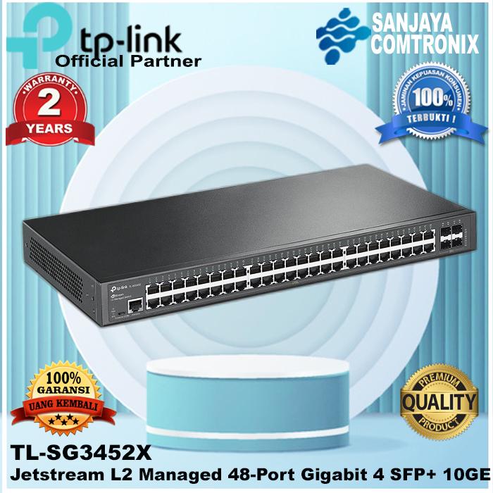 Jual TP-Link TL-SG3452X JetStream 48 Gigabit L2 Managed Switch 4 SFP+ ...
