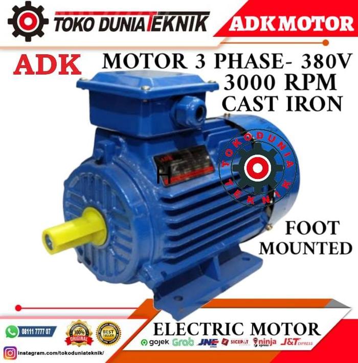 Jual ADK C/I 2.2KW 3HP 2P 3000RPM 3PH B3 90L-2 ELECTRIC MOTOR - Jakarta ...