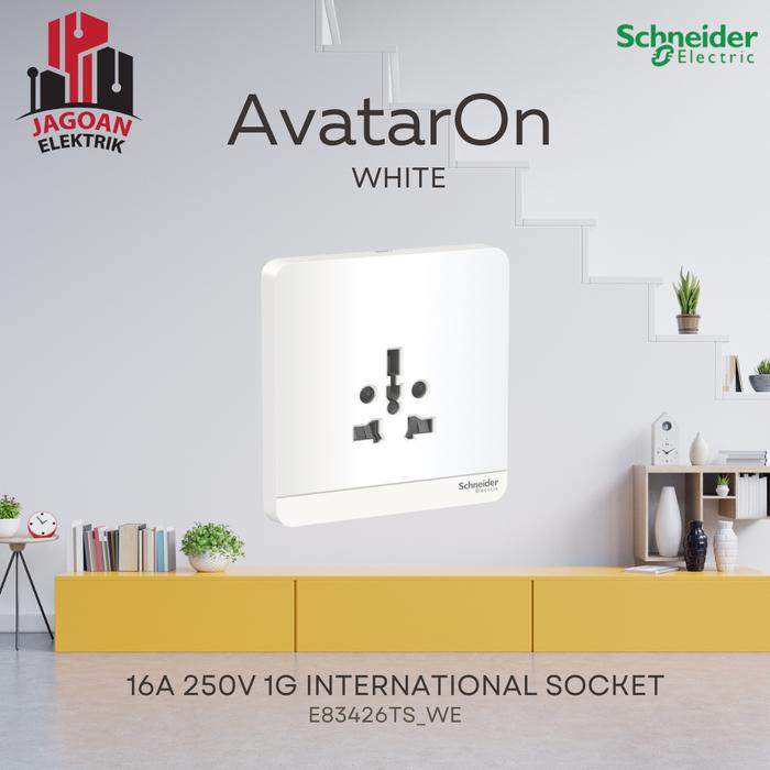 Jual Stop Kontak International Avatar On White Schneider E83426TS_WE ...
